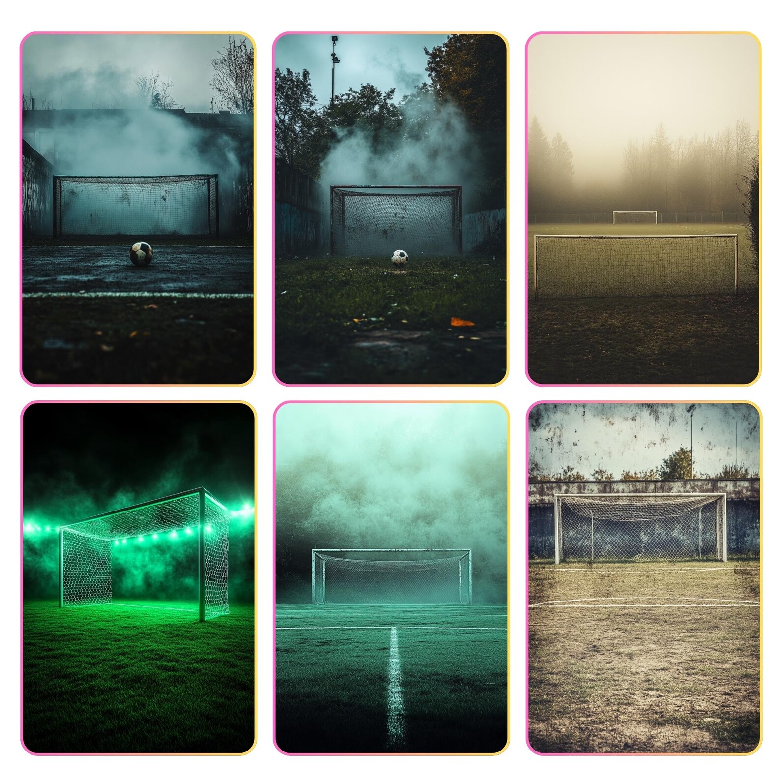 65 Soccer Goal Backdrop Digital Download, Football Field Background ...