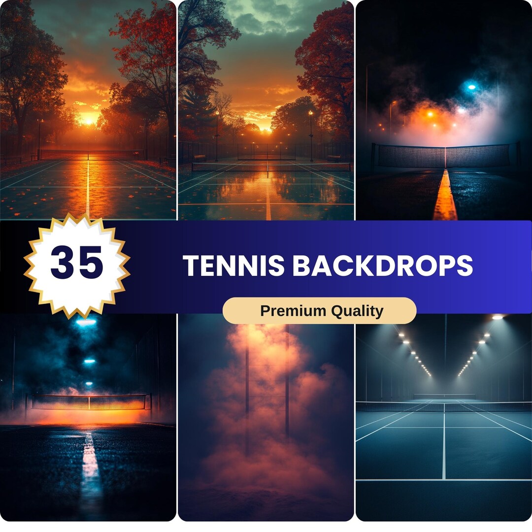 35 Tennis Backdrop for Photoshoot, Tennis Court Party Decoration ...