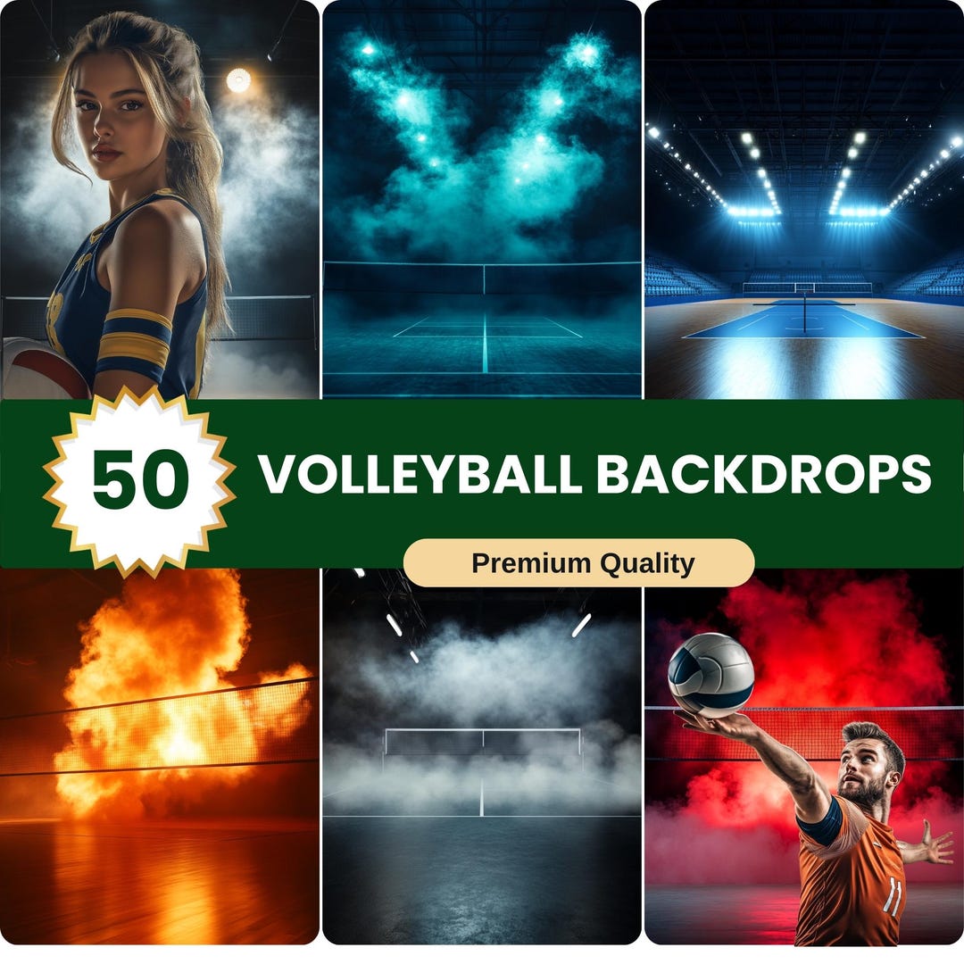 50 Volleyball Digital Backdrops for Sports Photography /volleyball ...
