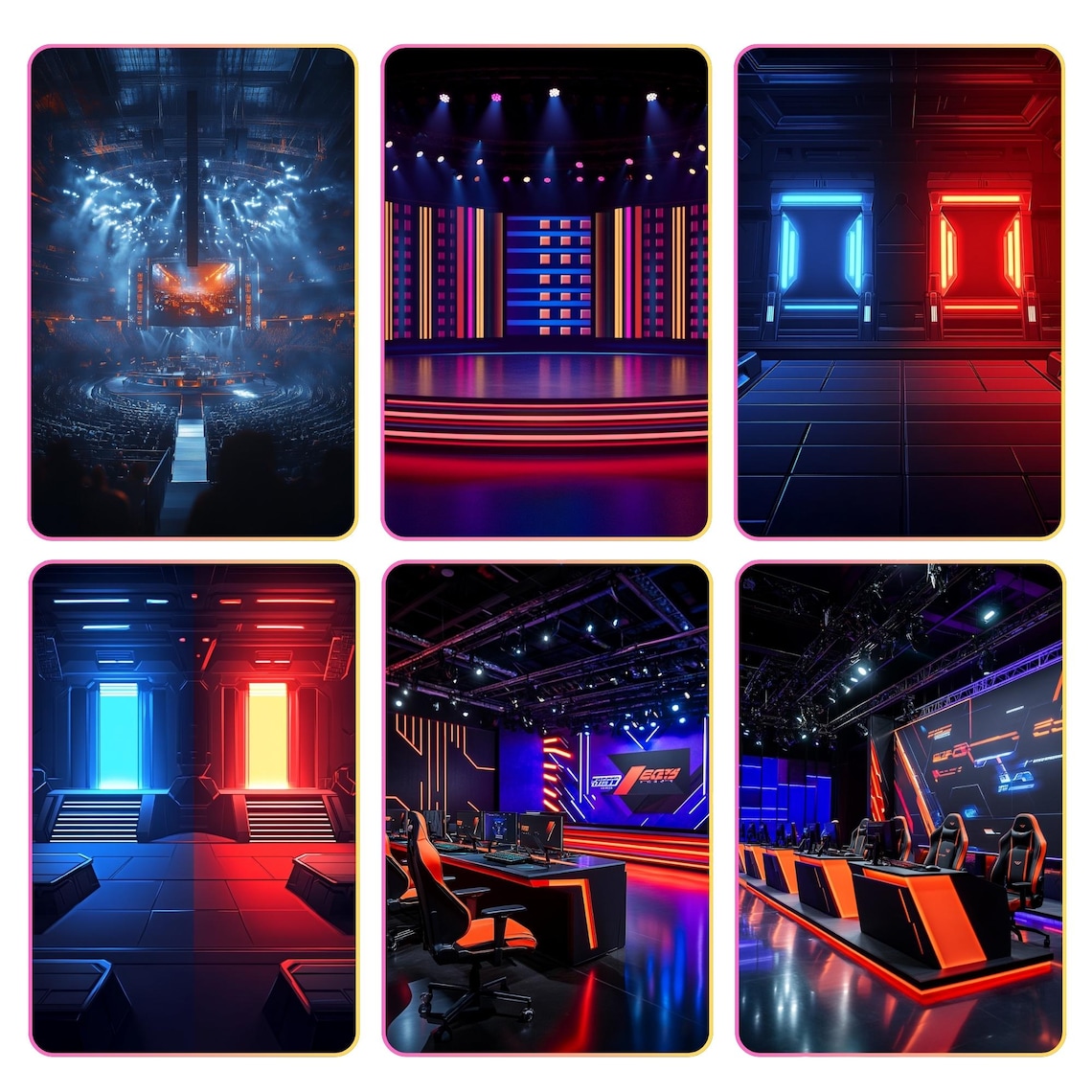 40 Esports Backdrop for Photoshoot, Gaming Tournament Decoration ...