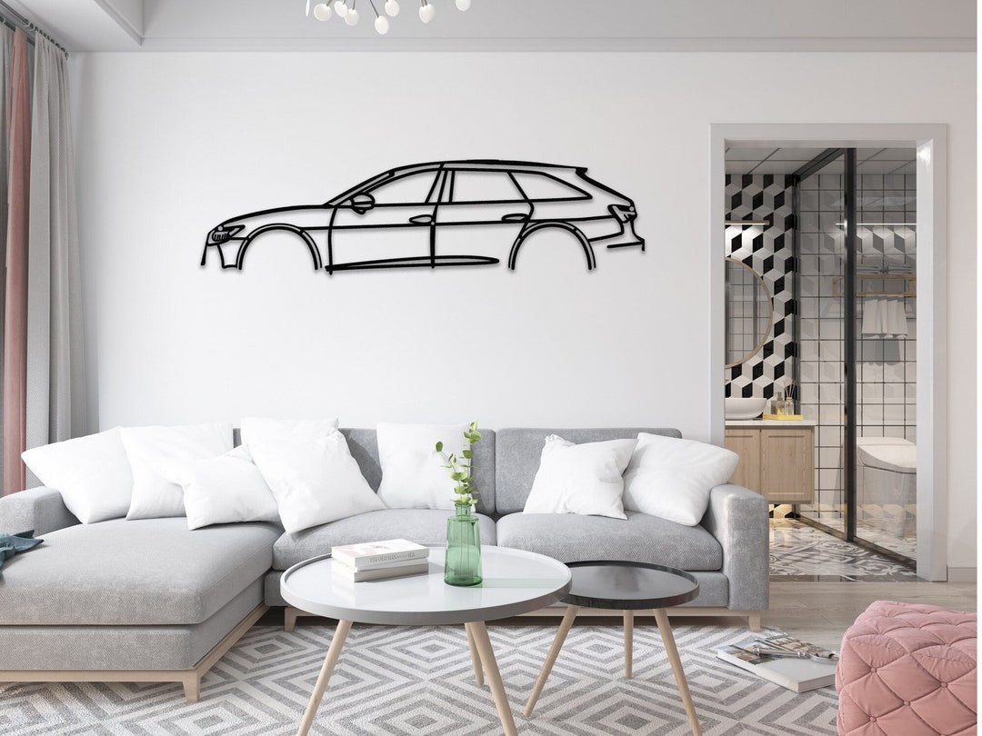 Audi RS6 Silhouette Sign Garage Car Metal Wall Decor Audi - Etsy