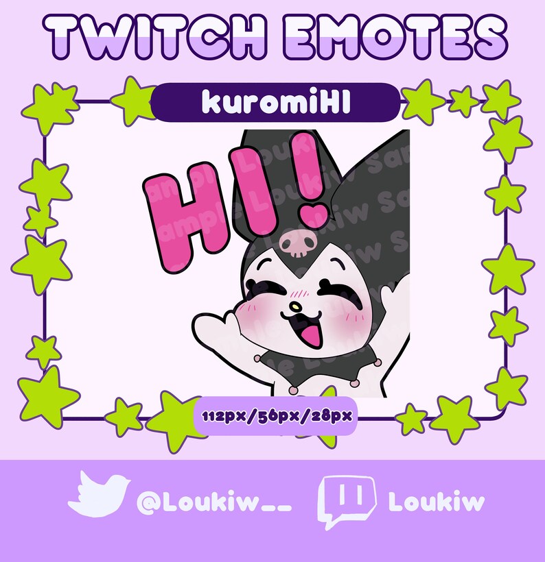 Kùromi HI Emote for Twitch or Discord - Etsy
