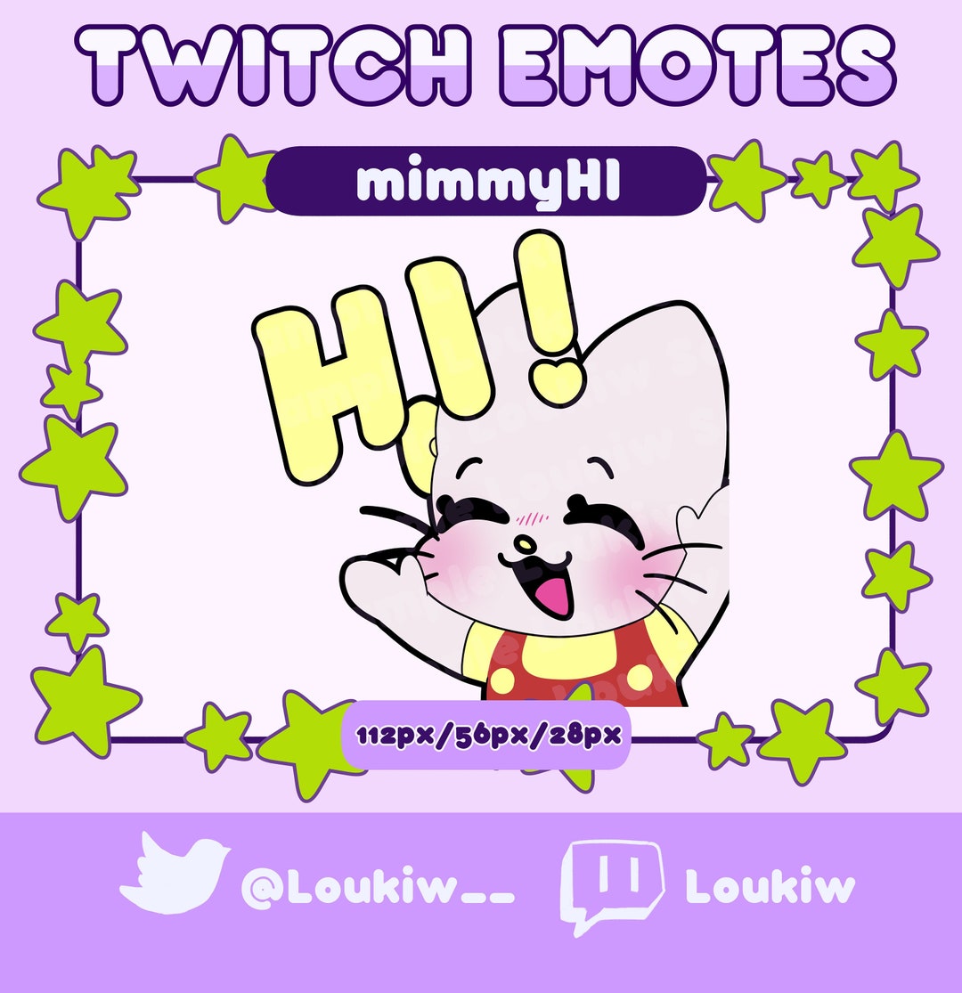 Mimmy HI Emote for Twitch or Discord - Etsy