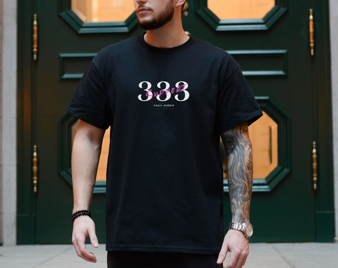 333 Angel Numbers Men Shirt, Angelcore, Good Energy T-shirt, Mystical ...