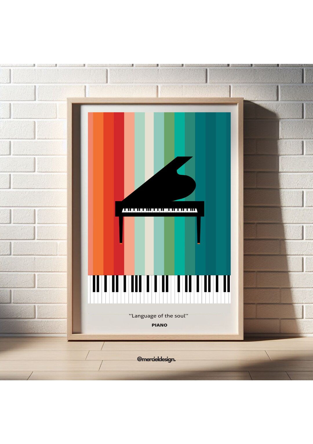 Piano Printable Wall Art, Piano Keys, Colorful Piano Wall Art,piano ...