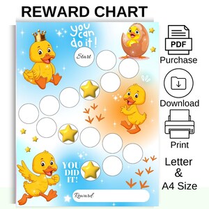 Dog - Duck Reward Charts for Kids – Printable Animal-themed Behavior ...