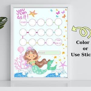 Reward Chart Bundle - Printable Mermaid Reward Chart - Ocean Reward ...