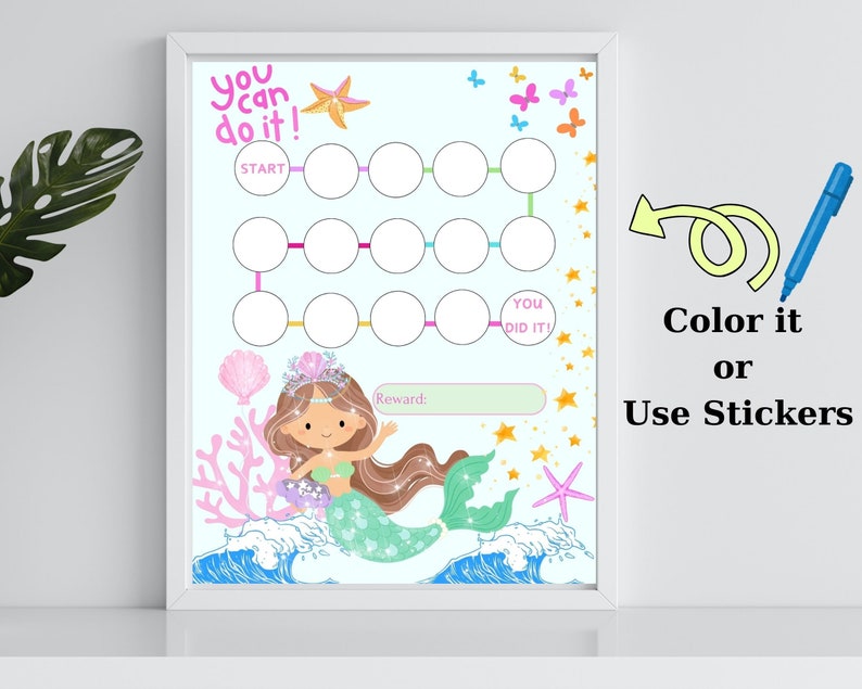 Reward Chart Bundle - Printable Mermaid Reward Chart - Ocean Reward ...