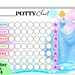 Cinderella Potty Training Chart Princess Toilet Training Sticker Chart ...