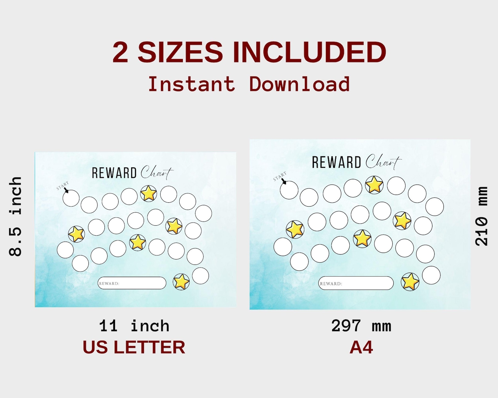 Printable Reward Chart for Kids – Potty Training & Behavior Tracker ...