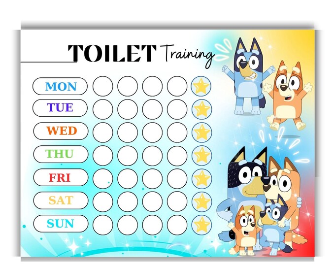 Bluey Potty Chart | Bluey Reward Chart | Toilet Training | Potty ...