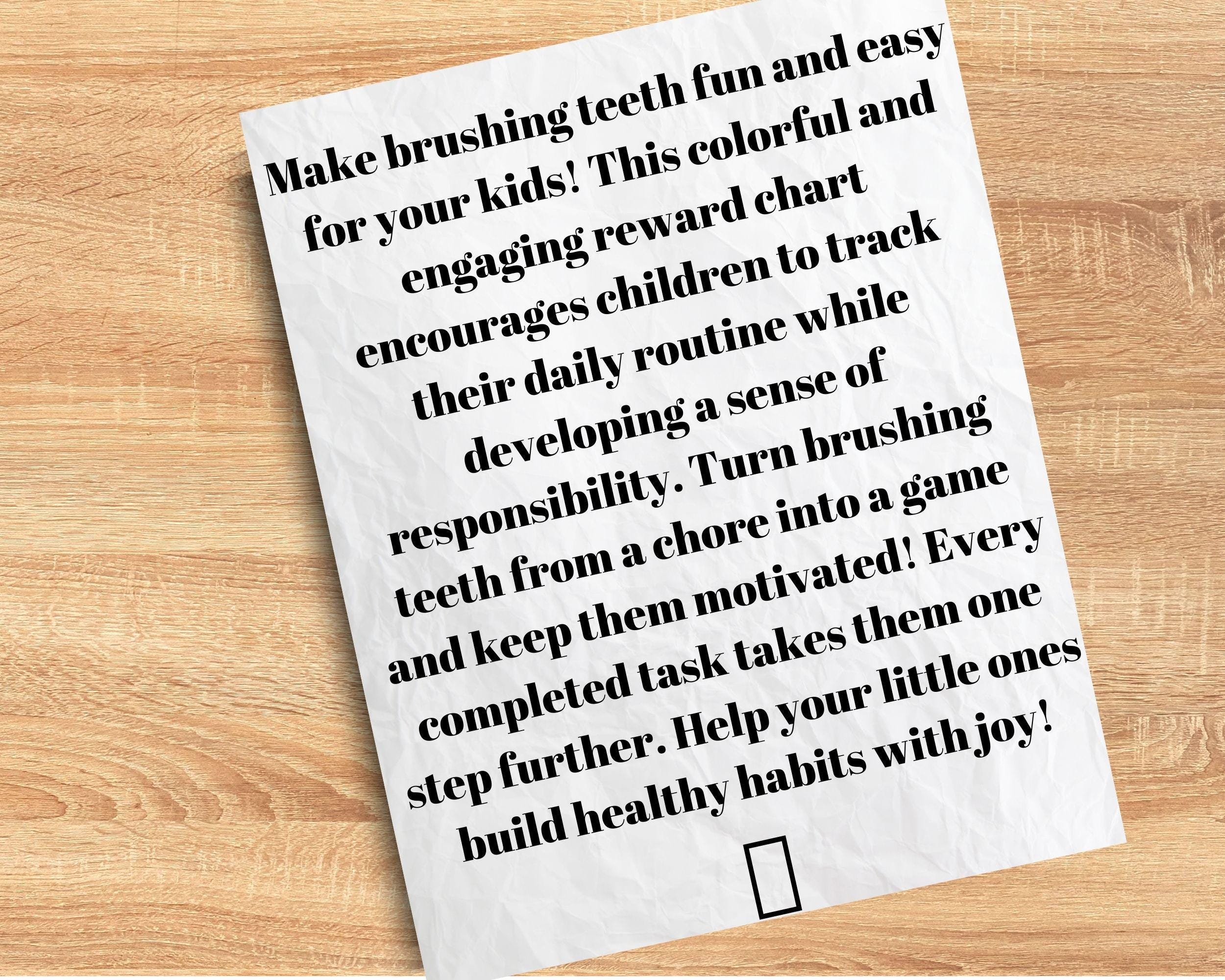 Teeth Brushing Reward Chart - Tooth Brushing Reward Chart - Sticker ...