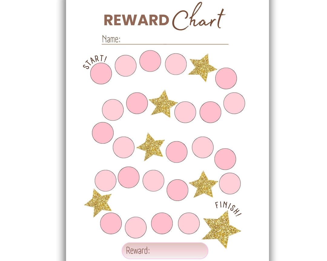 Printable Reward Chart - Reward Chart for Girls - Sticker Chart ...