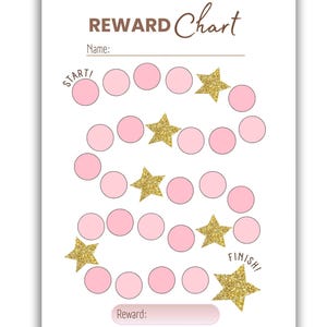 Printable Reward Chart - Reward Chart for Girls - Sticker Chart ...