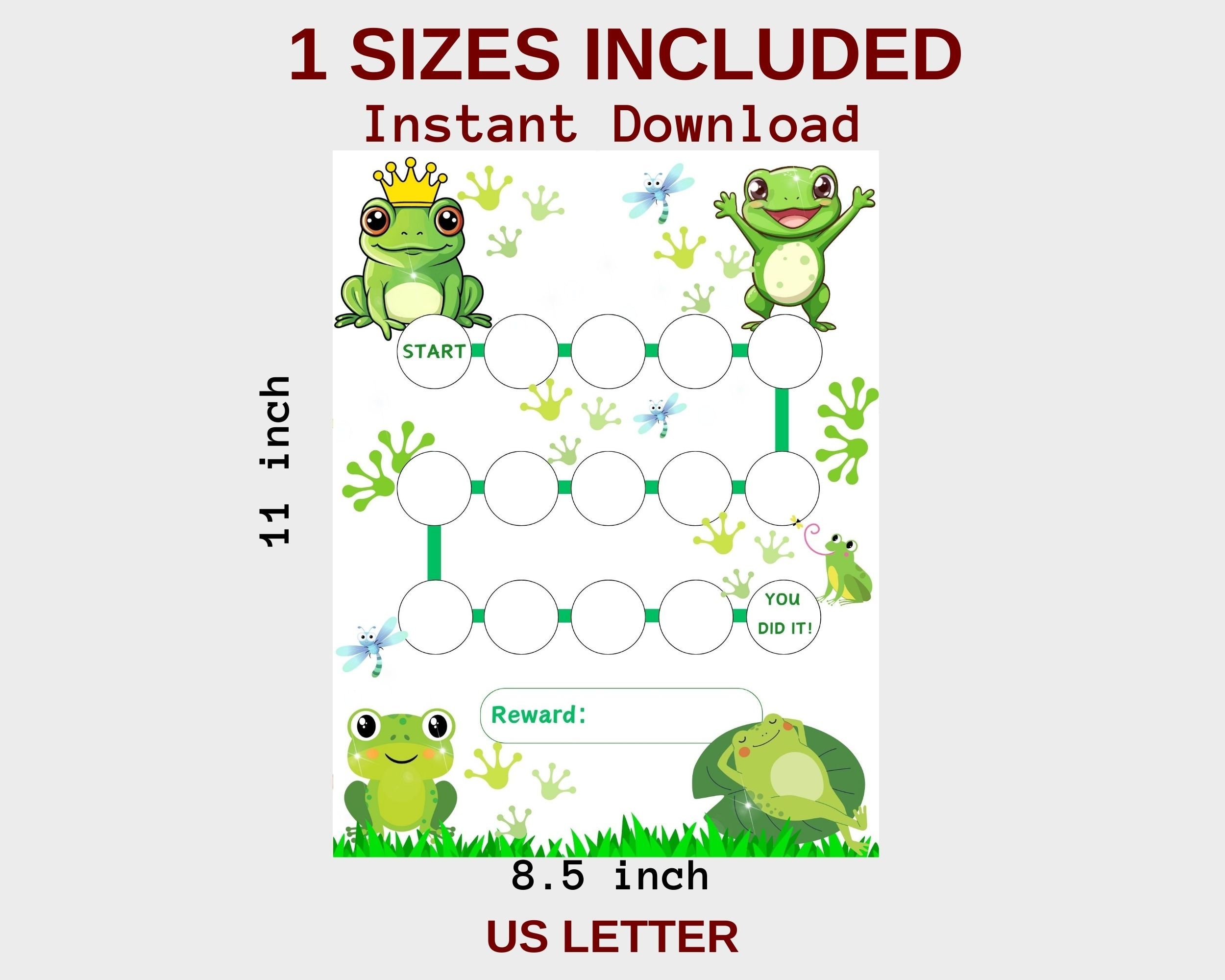 Frog Reward Charts Kids Reward Chart Behavior Chart Potty Training ...