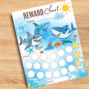 Printable Shark Reward Chart - Ocean Reward Chart - Under the Sea ...