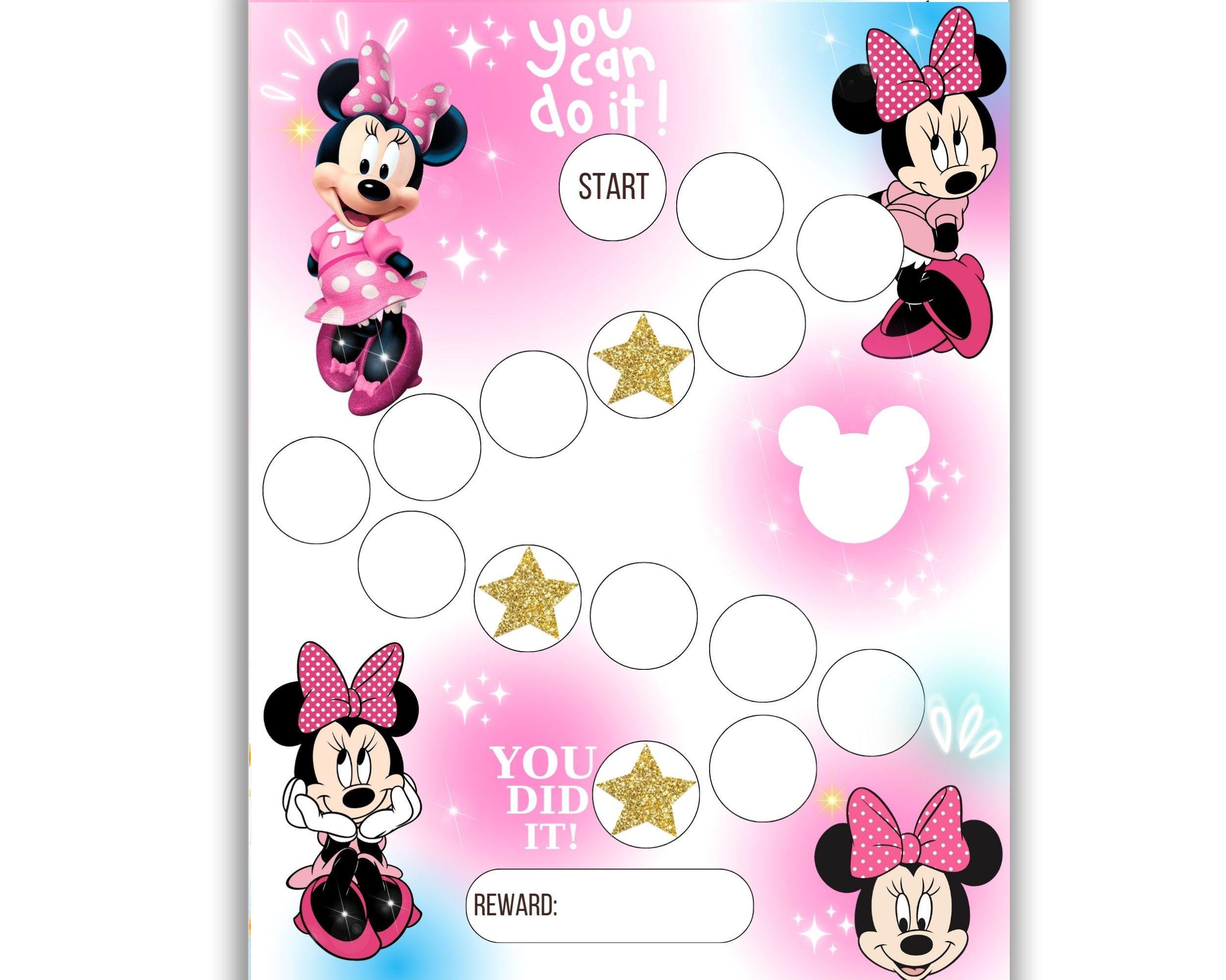 Minnie Reward Chart Potty Training Chart Girls Chore Chart Mouse ...
