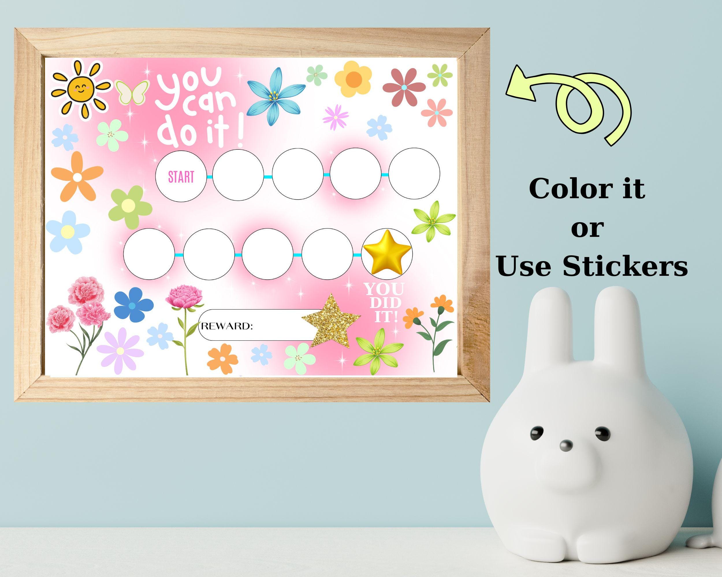 Flower Reward Chart for Kids - Butterfly Reward Chart - Toddler Reward ...