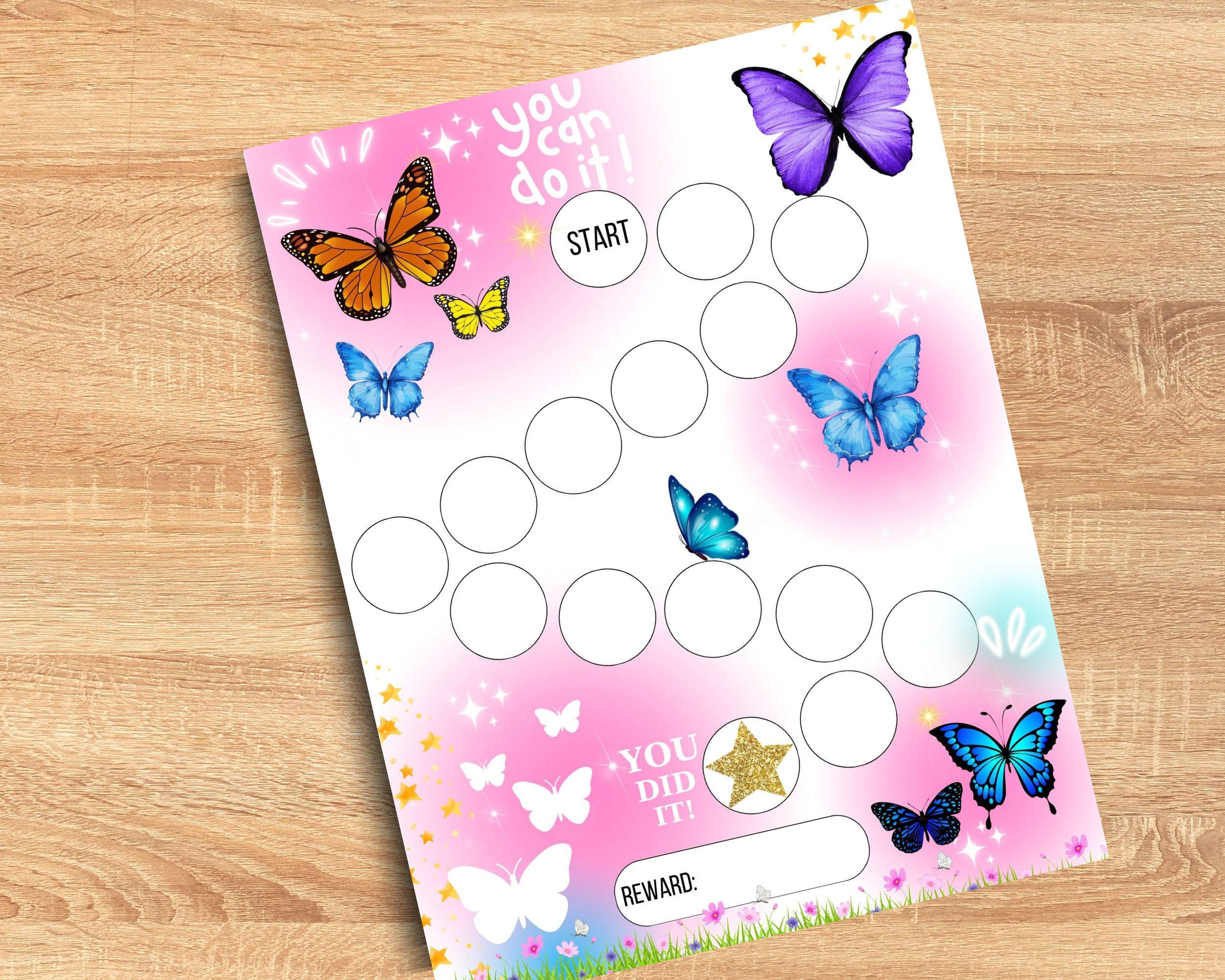 Butterfly Reward Chart - Spring Reward Chart - Toddler Reward Chart ...