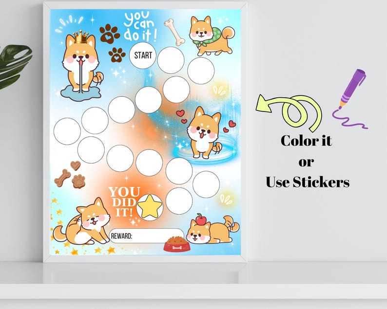 Dog Reward Chart for Kids-dogs – Printable Behavior Tracker | Puppy ...