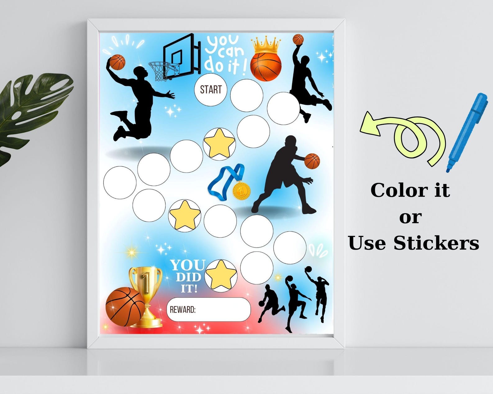 Basketbol Reward Chart Boys Behavior Chart Chore Chart Sleeping Chart ...