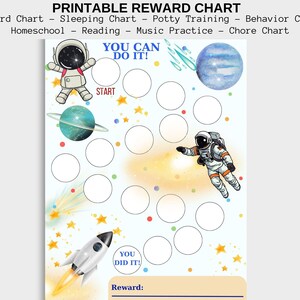 Space Reward Chart - Kids Reward Chart - Boys Behavior Chart - Boys ...