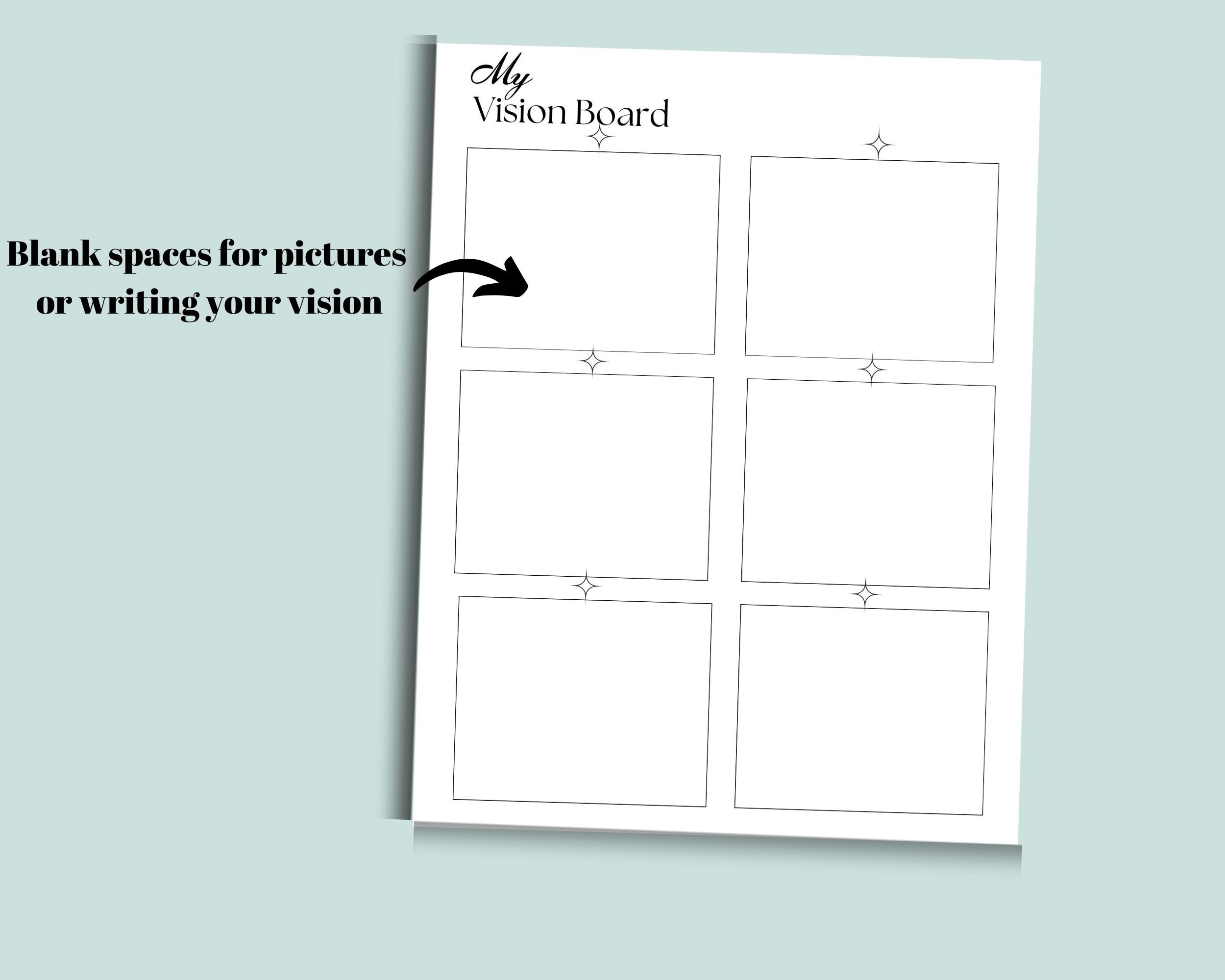 Vision Board Printable Focus Board Printable Vision Board PDF Simple ...