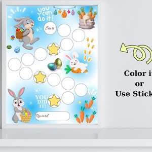 Easter Bunny Reward Chart - Bunny Sticker Chart - Chore Chart - Kids ...