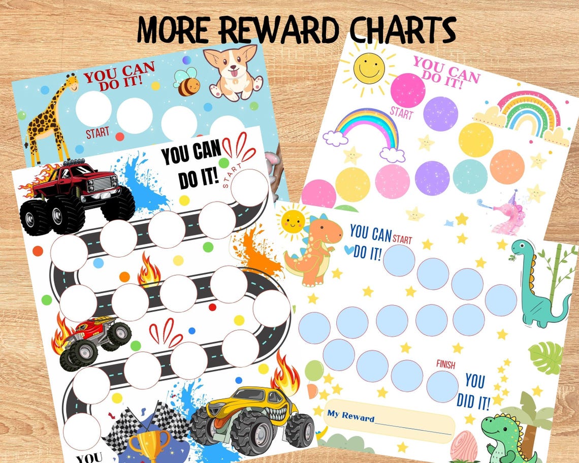 Lion Reward Chart Kids Reward Chart Toddler Reward Chart Potty Training ...