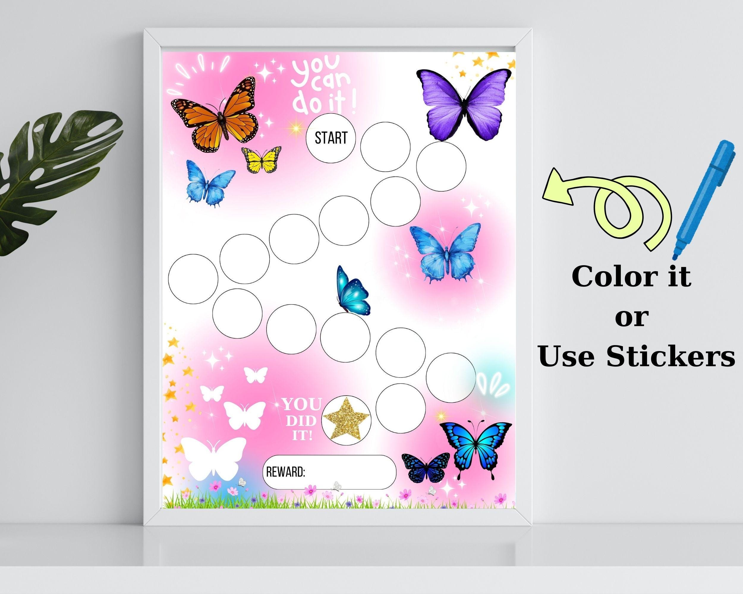 Butterfly Reward Chart - Spring Reward Chart - Toddler Reward Chart ...