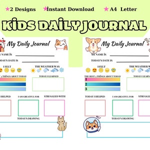 Kids Daily Journal Printable Journal for Kids Diary for Children Kids ...