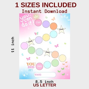 Printable Reward Chart Rainbow Reward Chart Toddler Reward Chart Potty ...