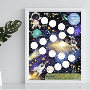 Space Reward Chart for Kids - Outer Space Behavior Chart - Potty ...