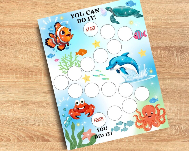Ocean Reward Chart - Fish Reward Chart - Under the Sea Behavior Chart ...