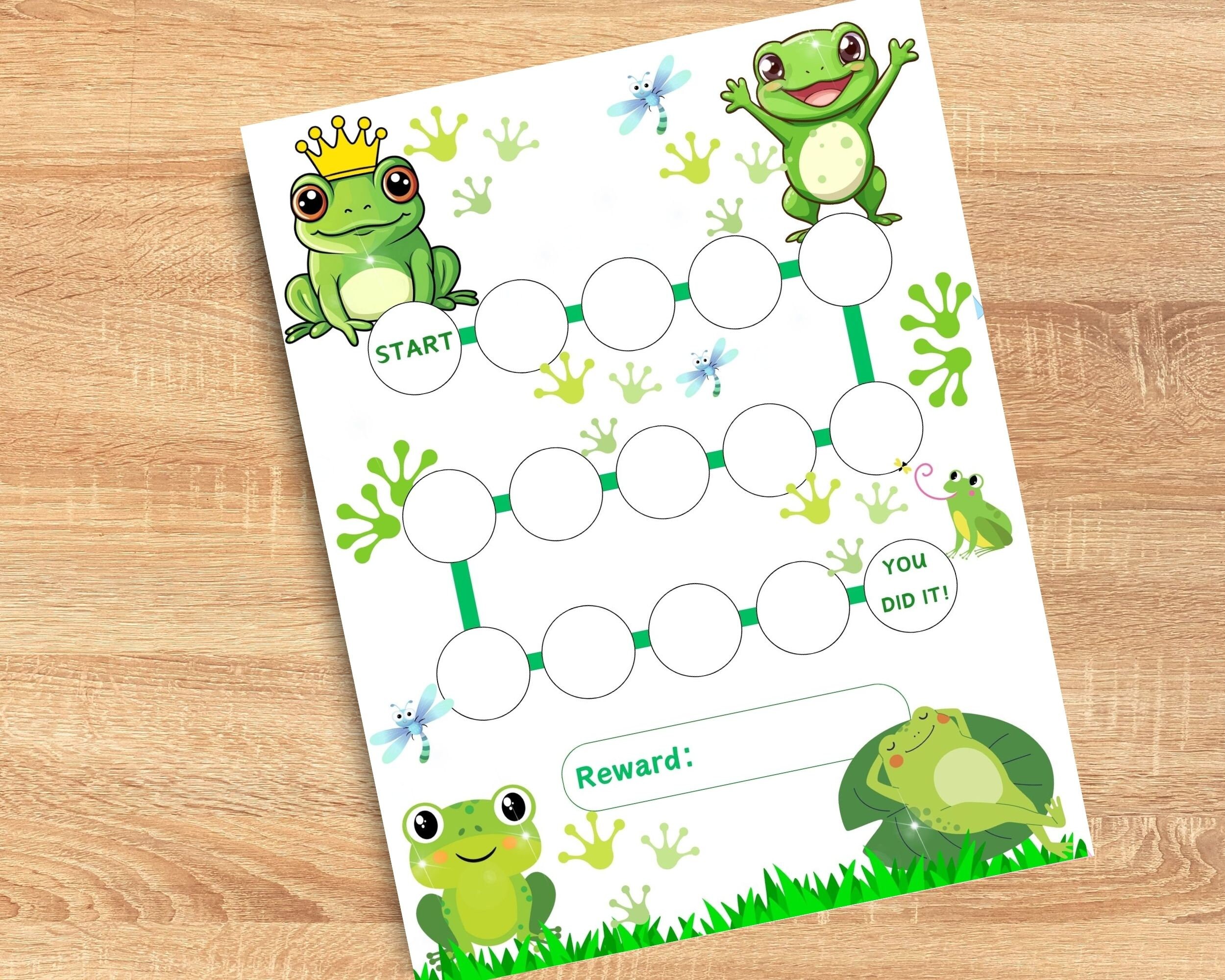Frog Reward Charts Kids Reward Chart Behavior Chart Potty Training ...