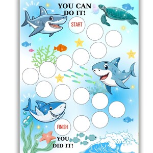 Printable Ocean Reward Chart Bundle: Under the Sea, Shark Potty ...