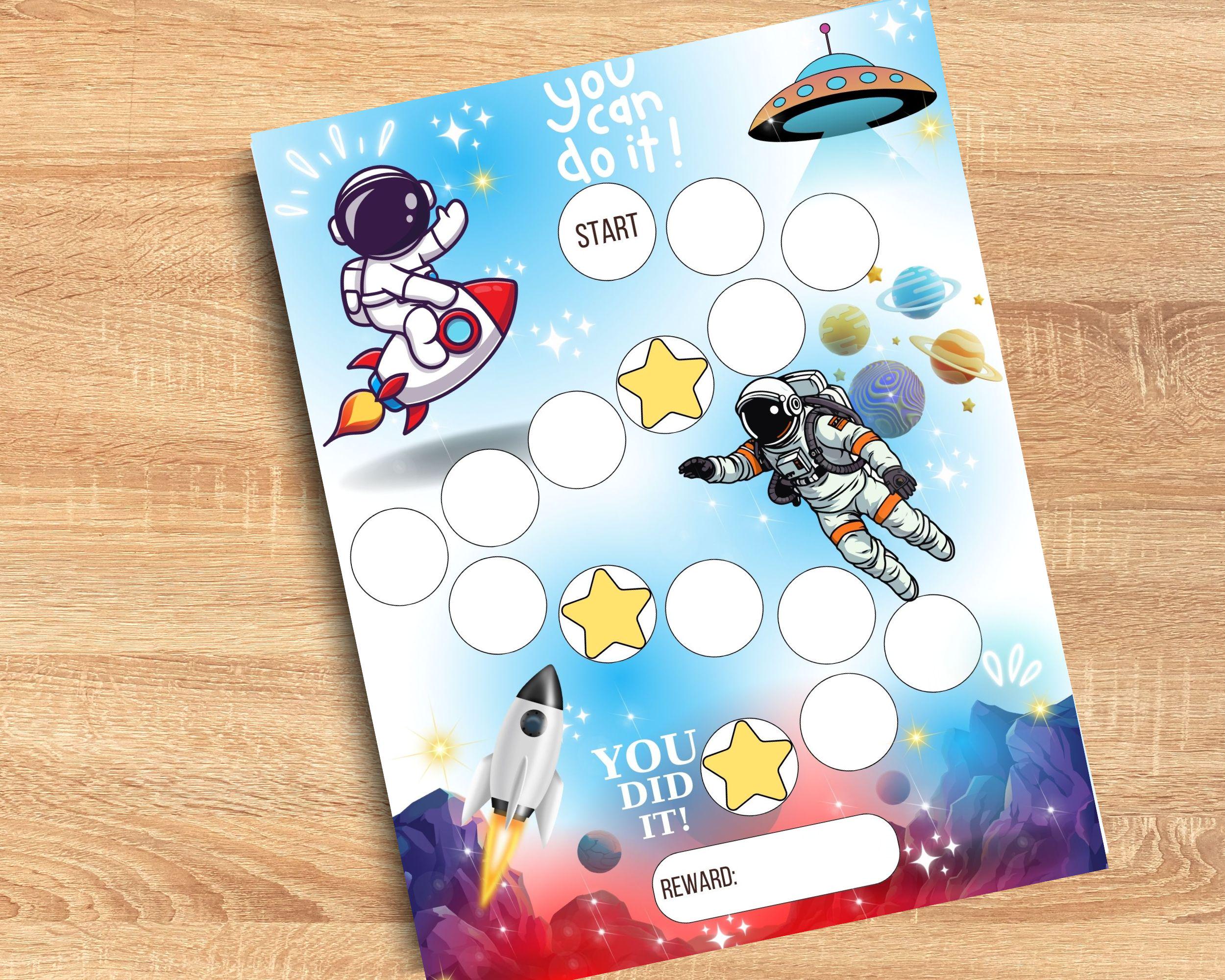 Space Reward Chart Outer Space Chart Boys Behavior Chart Potty Training ...