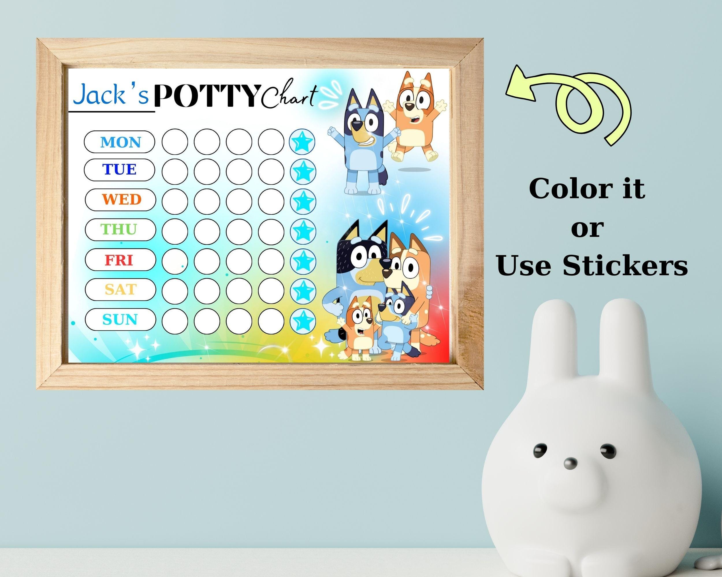Bluey Reward Chart Bluey Potty Training Chart Toilet Training Bluey ...