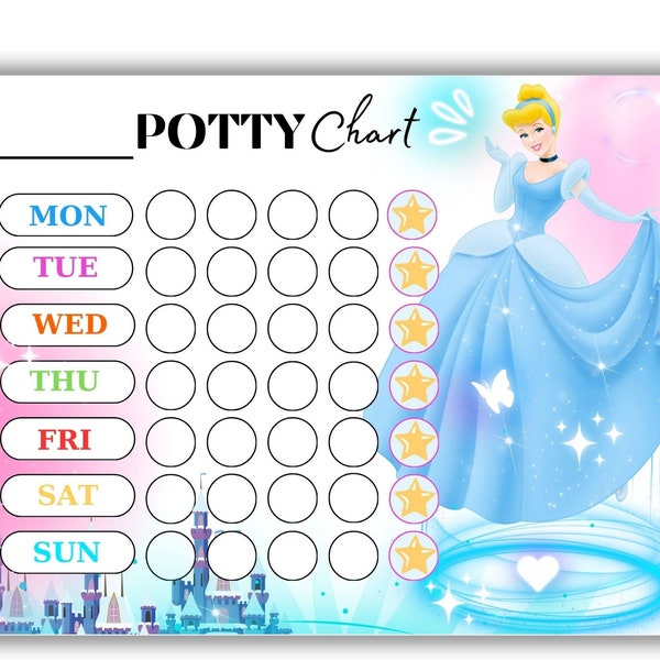 Princess Potty Reward Chart - Etsy