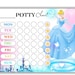 Cinderella Potty Training Chart: Princess Reward Tracker ( Printable ...