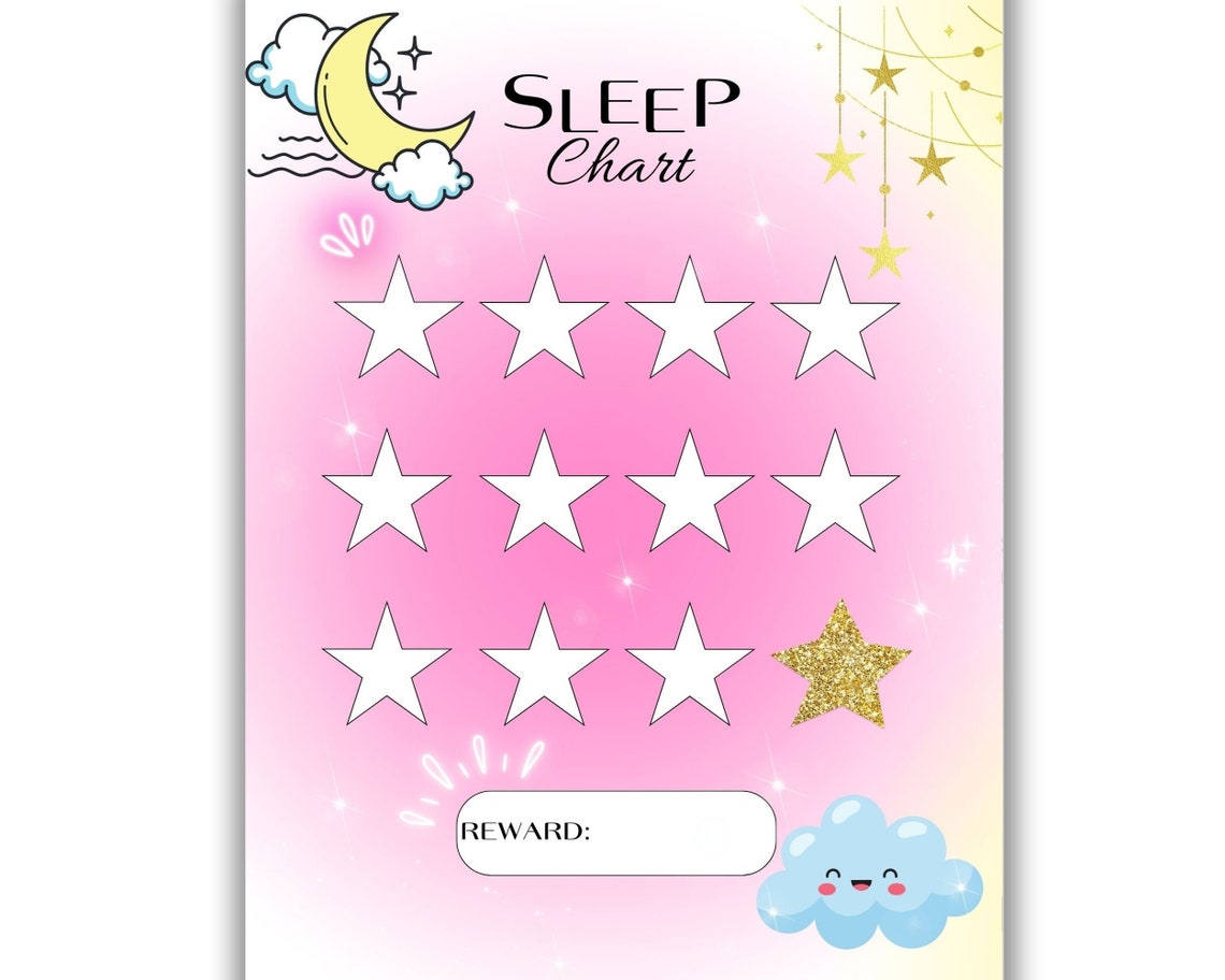 Kids Sleeping Chart Printable - Sleep Tracker Reward Chart - Sleep ...