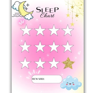 Kids Sleeping Chart Printable Sleep Tracker Reward Chart Sleep Chart ...