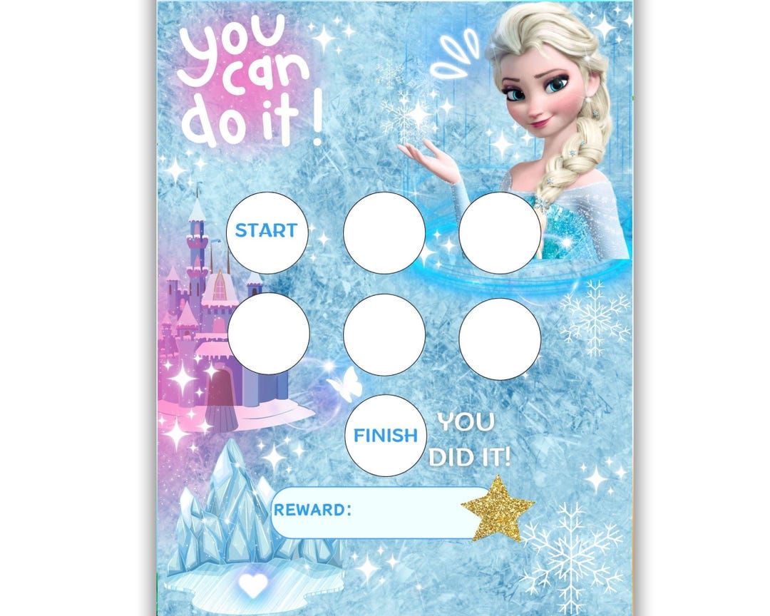 Elsa Frozen Reward Chart – 7-day Printable Chore, Potty Training ...
