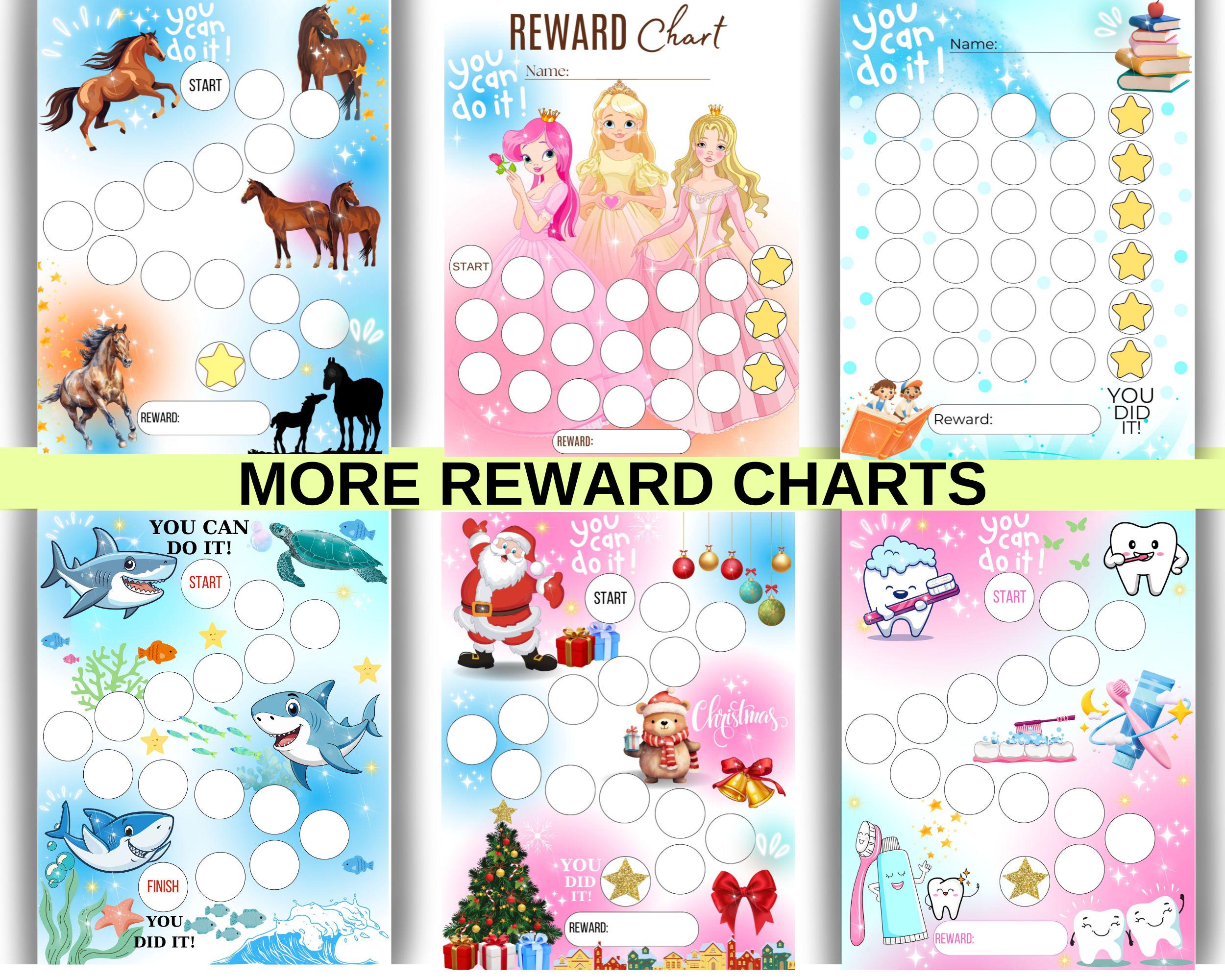 Reading Reward Chart for Kids - Printable Reading Tracker - Sticker ...
