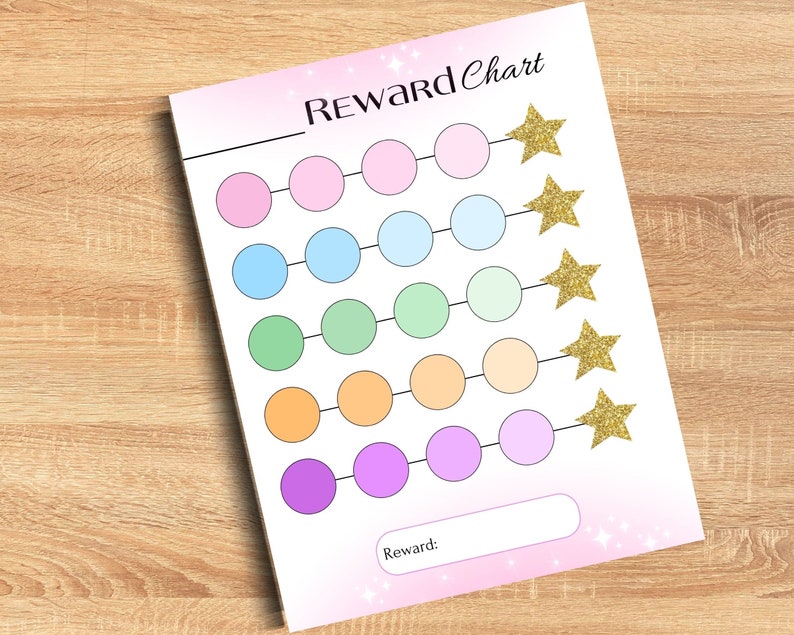 Printable Rainbow Reward Chart Kids Reward Chart Toddler Reward Chart ...