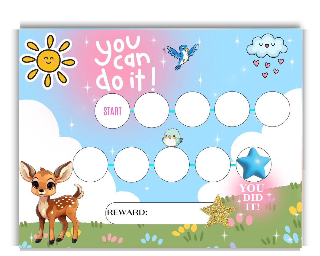 Bambi Reward Chart – Printable Chore Chart for Kids | Toddler Potty ...