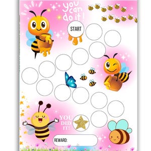 Bee Reward Chart Honey Bee Reward Chart Toddler Reward Chart Potty ...