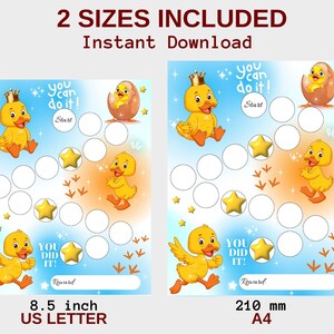 Dog - Duck Reward Charts for Kids – Printable Animal-themed Behavior ...