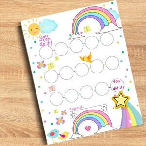Fairy - Rainbow Reward Charts for Girls – Printable Behavior, Chore ...