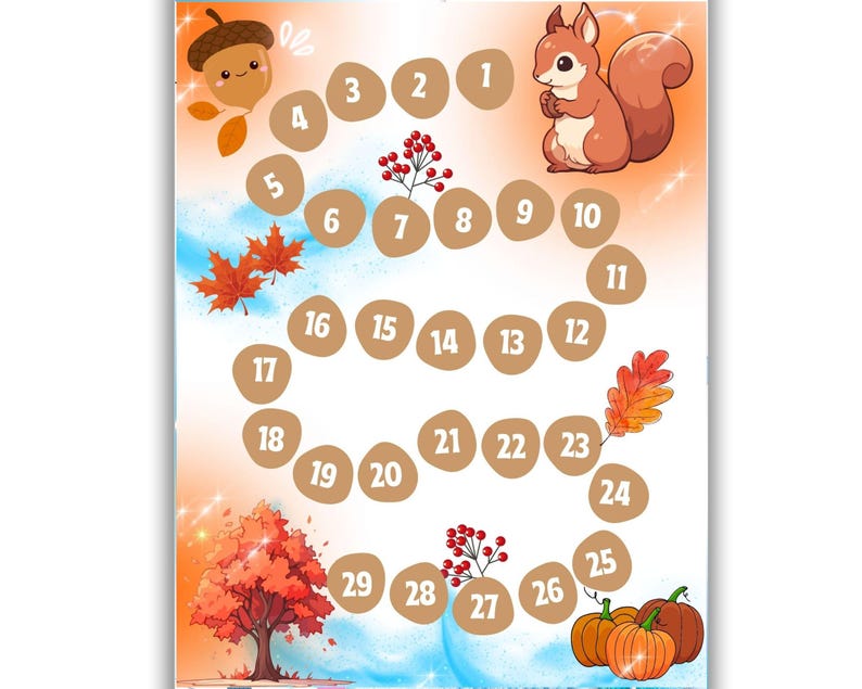 Autumn Reward Chart Chore Chart Behavior Chart Fall Sticker Chart Sleep ...
